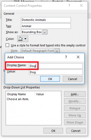 Creating drop-down lists in Microsoft Word – TemplateTom.com